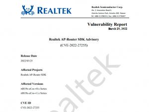 Remote Code Execution Vulnerability Affects Thousands of Routers Based on Realtek Chipsets