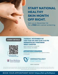 On November 1st, Dermatology Partners Starts November Healthy Skin Month by Hosting a FREE Skin ...