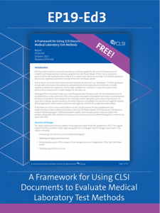 CLSI Publishes 3rd Edition of EP19â€”A Framework for Using CLSI ...