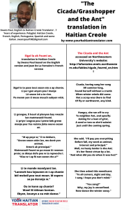 Haitian Creole Translator Publishes ‘The Ant and the Grasshopper’ in ...