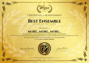 "MORE...MORE...MORE..." wins Two Awards at the Vegas Movie Awards ...