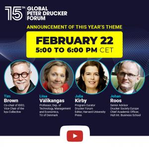 Global Peter Drucker Forum will announce its 2023 theme on February 22 ...