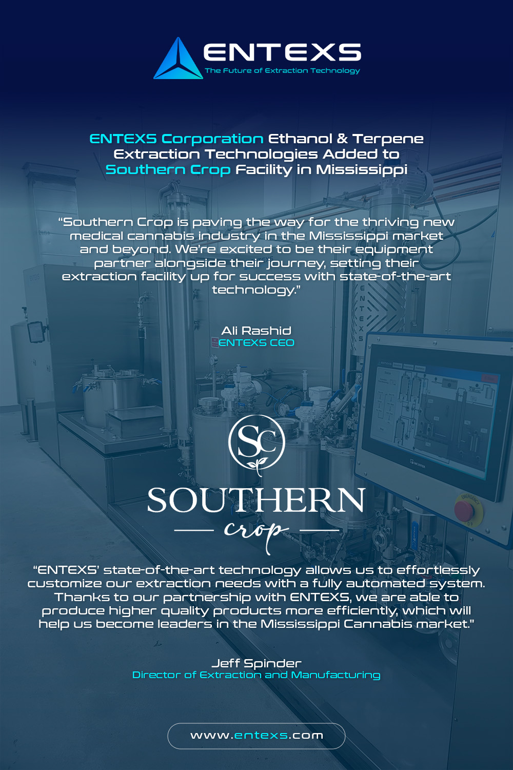 ENTEXS Corporation Ethanol & Terpene Extraction Technologies Added to ...