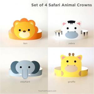 Printable Jungle Safari Party Hats Available from TwoFish on Etsy and ...