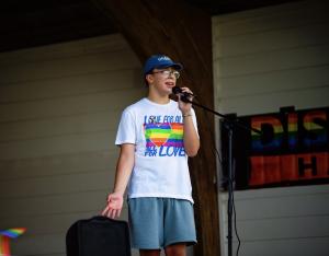 15-Year-Old James Crocker Leads Inspiring Pride Rally at Salmon Brook ...