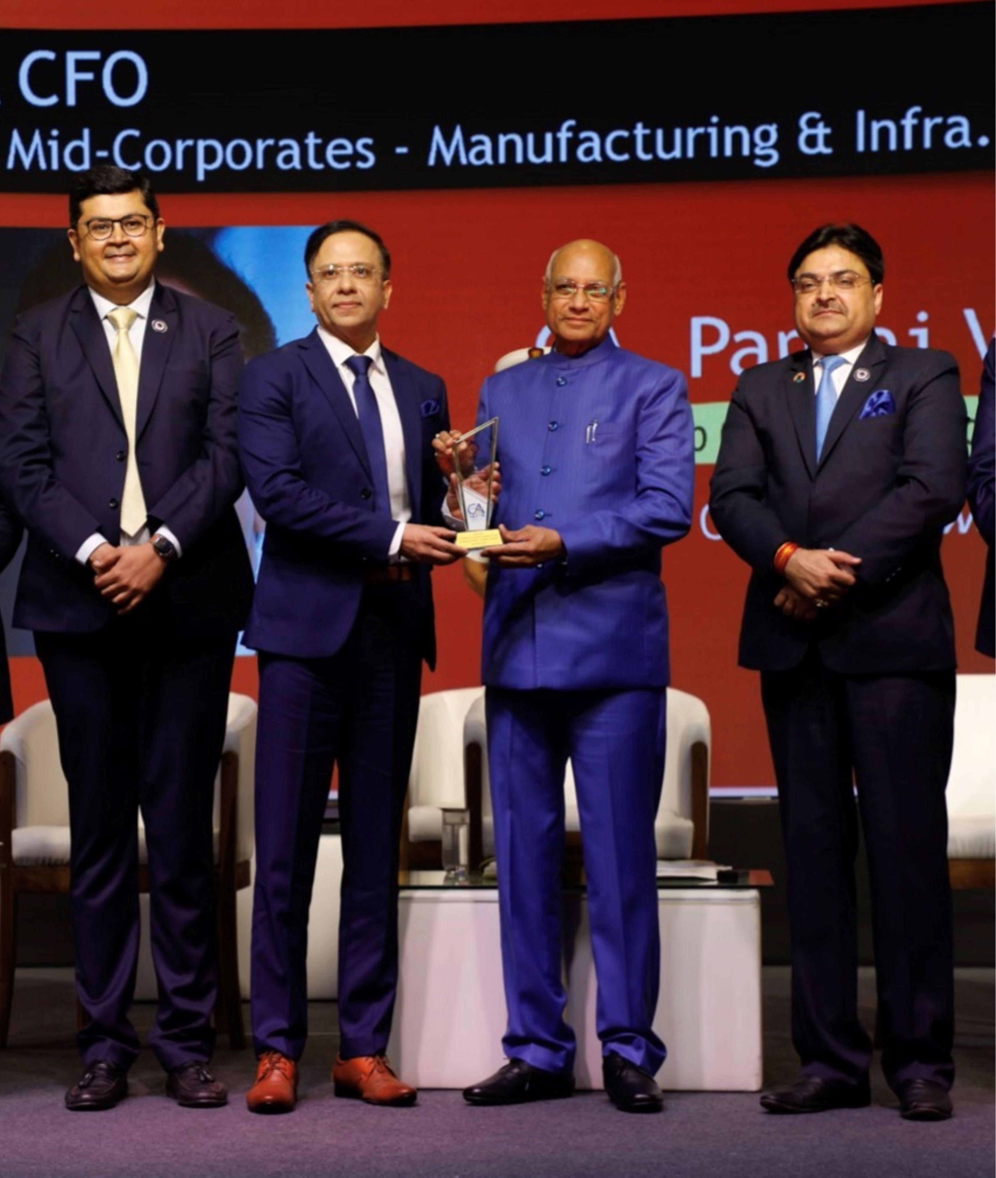 Cube Highway InvIT's Group CFO Pankaj Vasani Honoured at the ICAI ...
