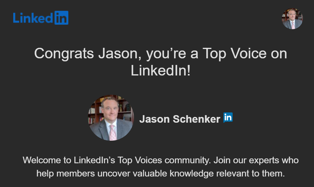 Renowned Economist, Futurist, and Author Jason Schenker Named LinkedIn ...