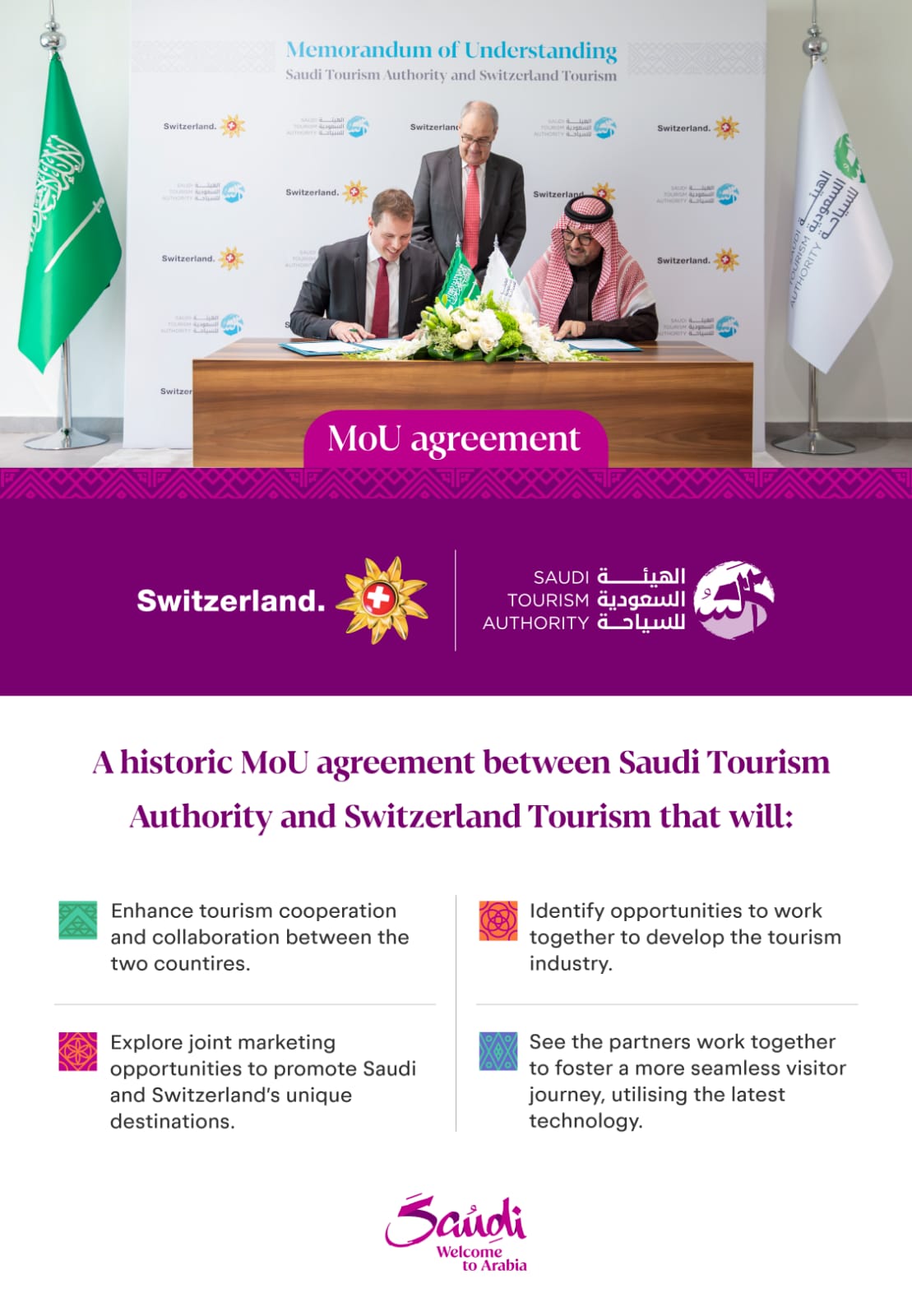 Saudi Tourism Authority Partners for the First Time with Switzerland ...