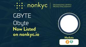 GBYTE Listed on NonKYC.io Exchange for Anonymous and Instant Trading