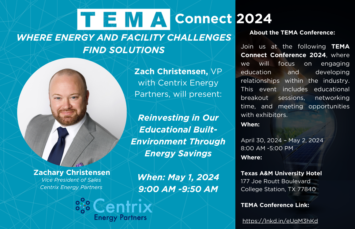 Energy Savings Solutions Showcased by Centrix Energy Partners at TEMA ...