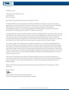 Sarcomatrix Therapeutics, Corp. Acknowledges EDAWN's Support in ...