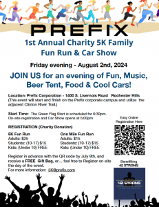 1st Annual Prefix Family 5K Fun Run and Car Show for Charity Scheduled ...