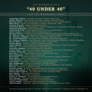Business Elite Awards: Celebrated the induction of the newest '40 Under ...