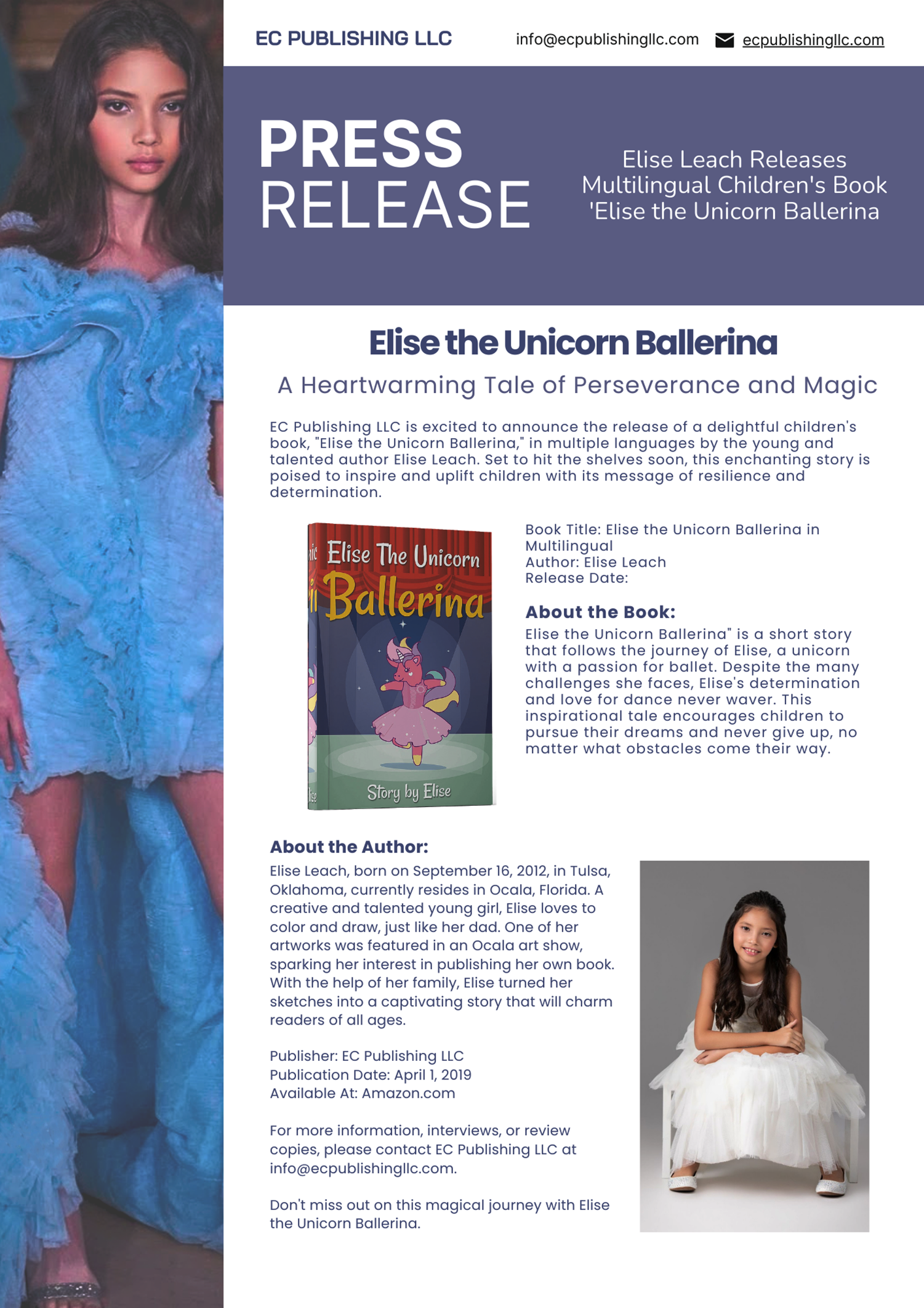 Elise the Unicorn Ballerina | Education Journal of Asia