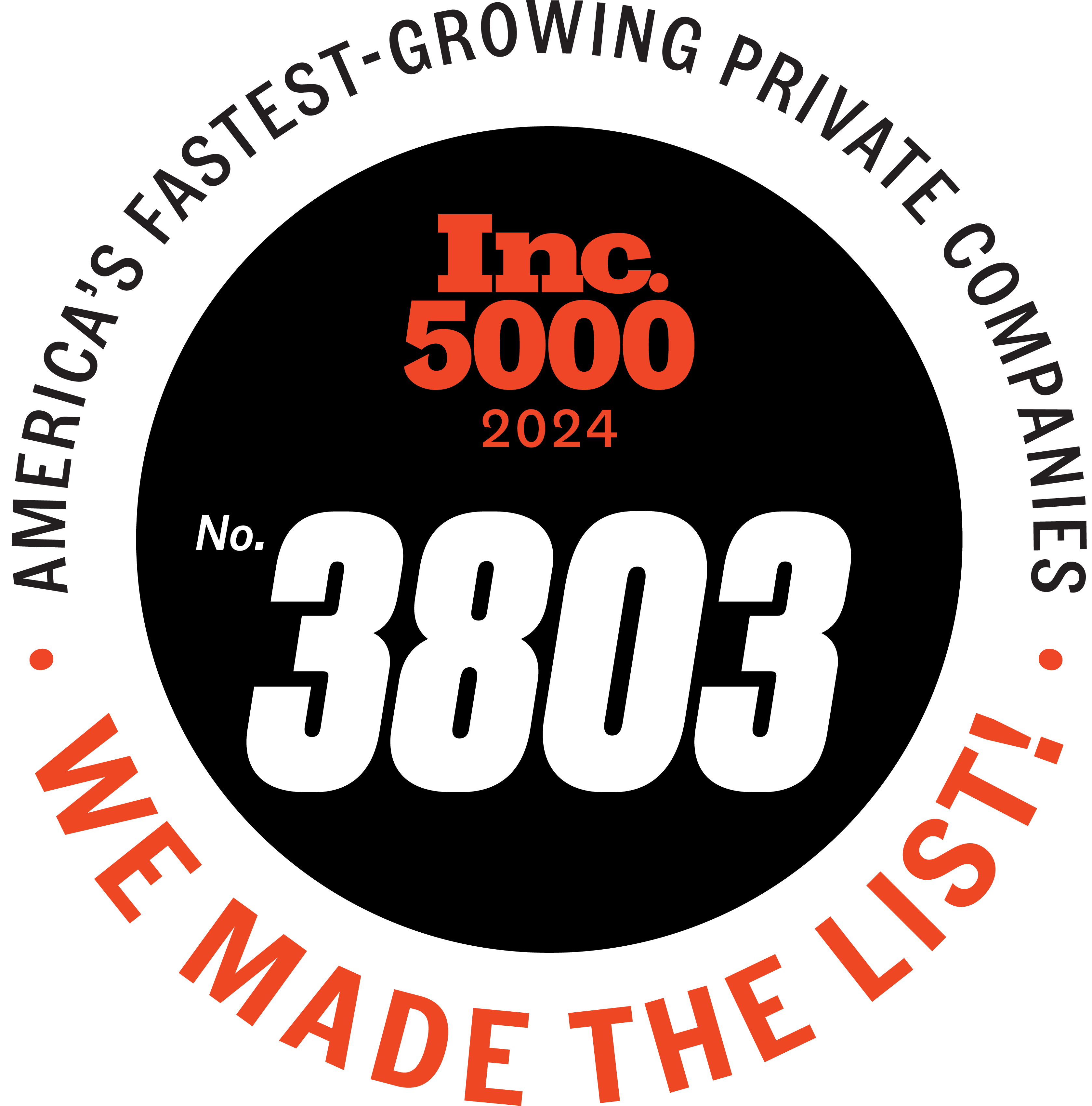 Inc 5000 로고 2024 Clovity Clovity Recognized In Inc. 5000 List