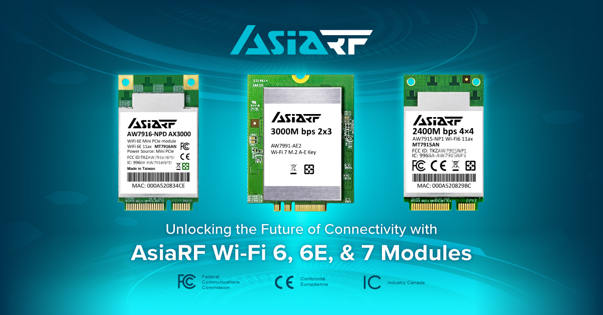 AsiaRF Launches Wi-Fi 6, 6E, and Wi-Fi 7 Modules to Redefine Wireless ...
