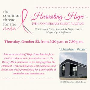 Wesley Allen is hosting two charity events to support The Common Thread ...