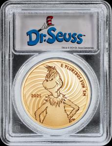 Green Grinch Is Golden: Gold Coin Depicting Iconic Dr. Seuss Character ...