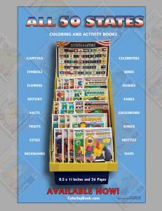 All 50 States Coloring & Activity Book Collector Set, 36 pages per ...