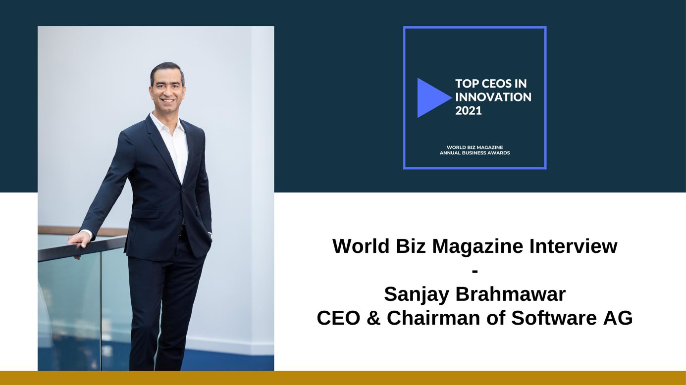 Sanjay Brahmawar CEO Of Software AG Honored By World Biz Magazine Sanjay Brahmawar CEO Of Software AG Honored By World Biz Magazine