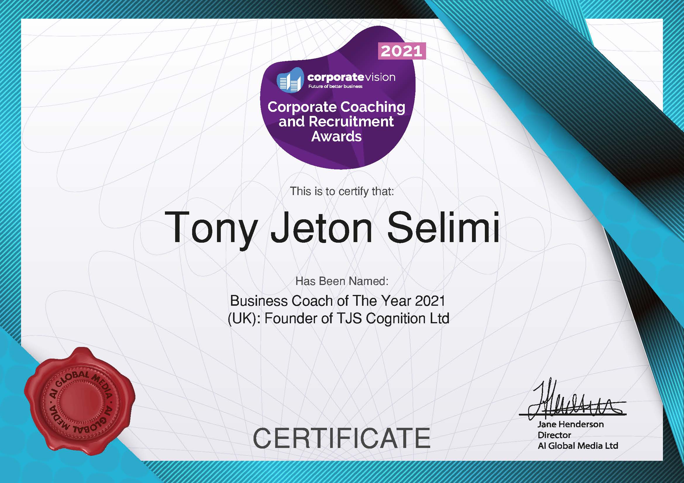Human Behavior Specialist Tony J. Selimi Wins the Corporate Coaching ...