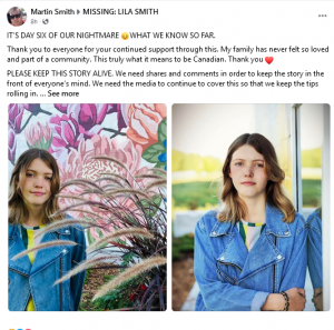 Missing Person: Lila Smith Edmonton, Alberta, Canada - AFV NEWS